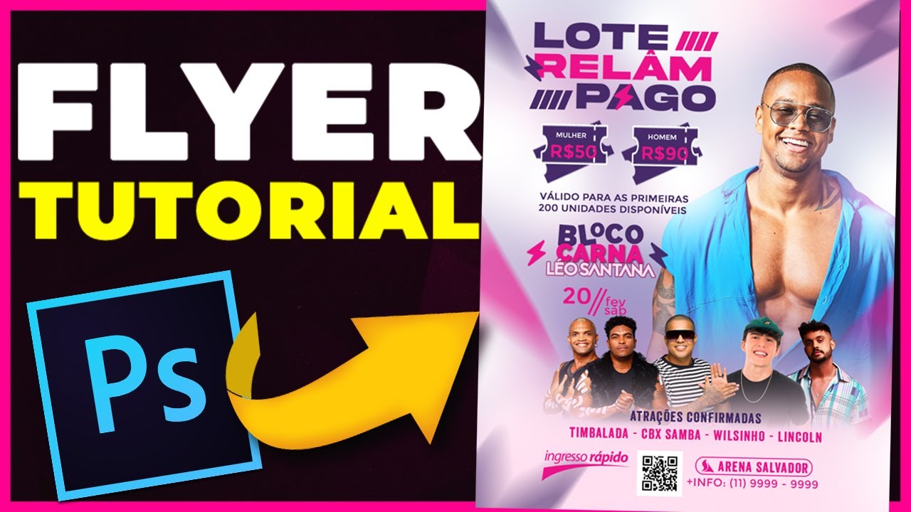 Flyer PhotoShop Tutorial: Como fazer um flyer PERFEITO no PhotoShop ...