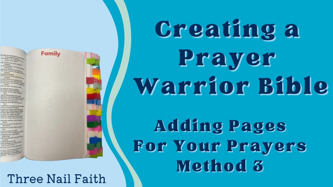 Creating a Prayer Bible Adding Pages To The Bible Method 3 | Help With ...