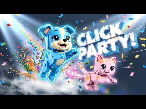 CLICK CLICK PARTY! – BluBlu & MiuMiu | Kids Song (LEGO Sound Burst ...