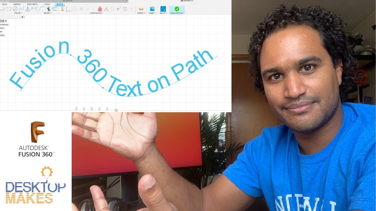 Fusion 360 Text on Path - October 2020 Update - YouTube