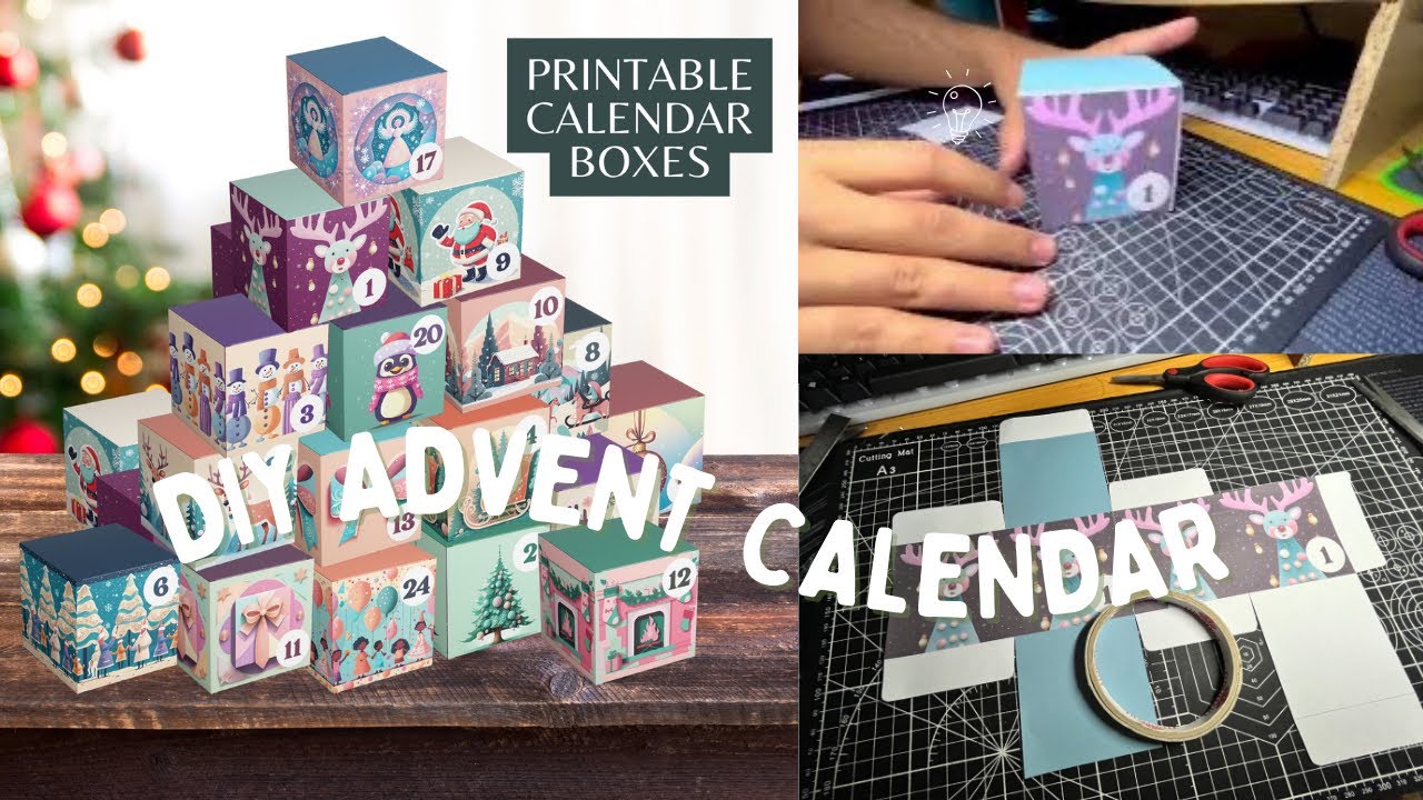 DIY Advent Calendar Box tutorial 101, Christmas Craft - YouTube