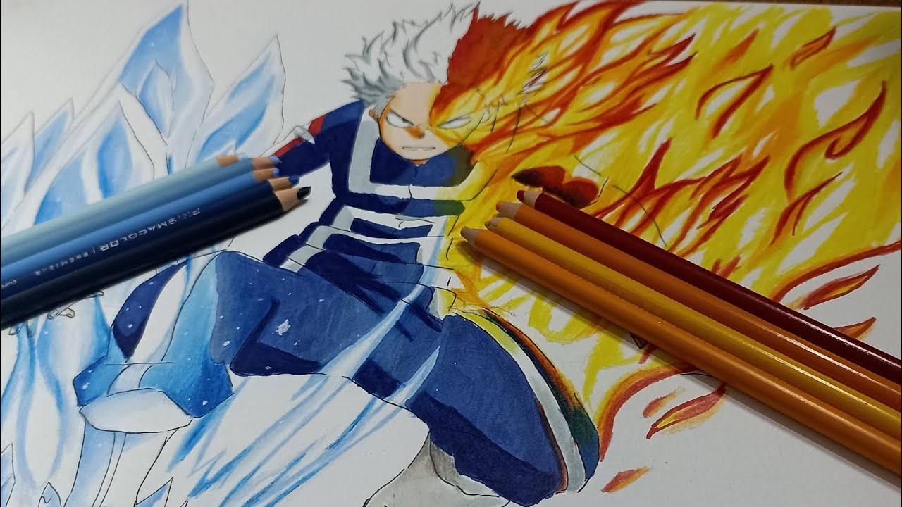 Quick Drawing Todoroki Shoto ️🔥/Boku no hero academia[ Sports Festival ...