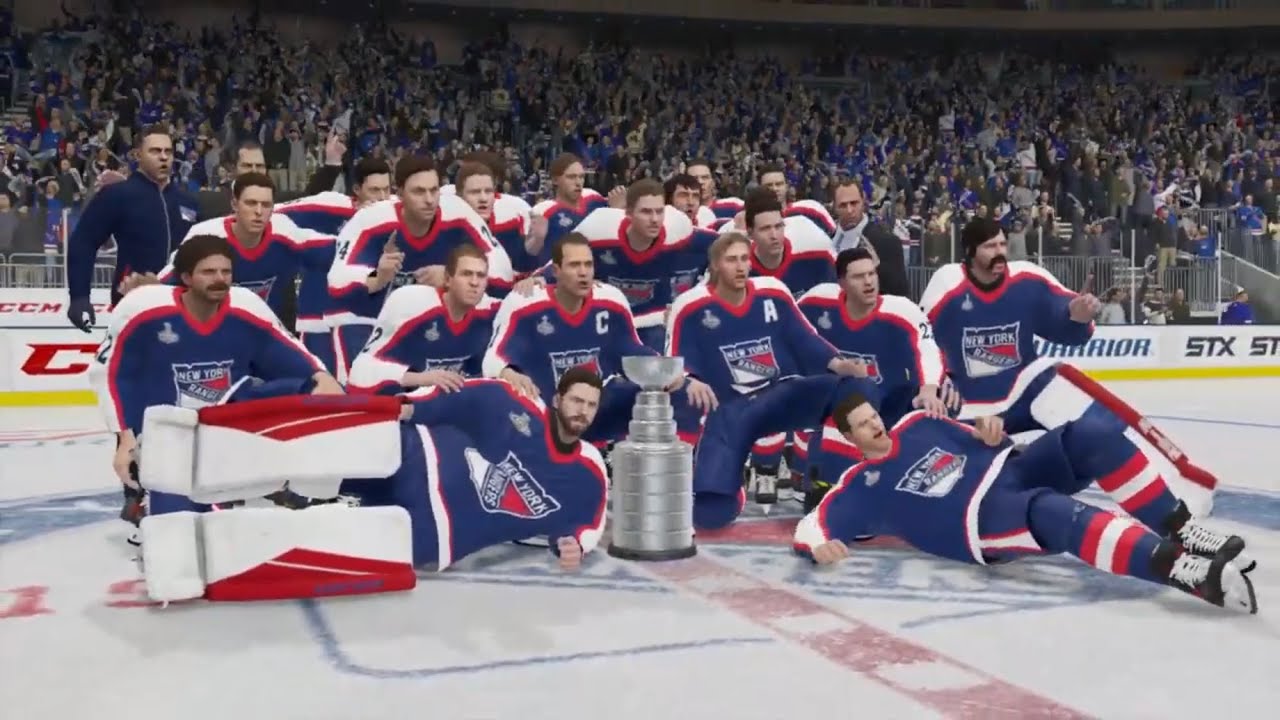 NHL 21 Stanley Cup New York Rangers Celebration! PS4 - YouTube