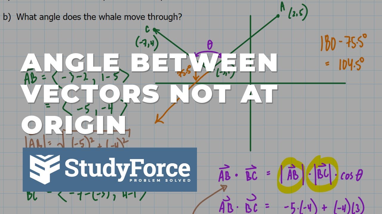 Finding the Angle Between Vectors Not Centered at the Origin ...