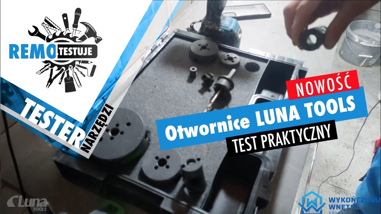Nowe otwornice Luna Tools test praktyczny - YouTube