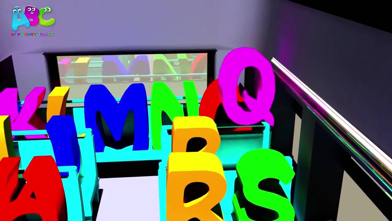 ABC On The Bus 3D | ABC Wheels On The Bus | Kids Nursery Rhymes - YouTube