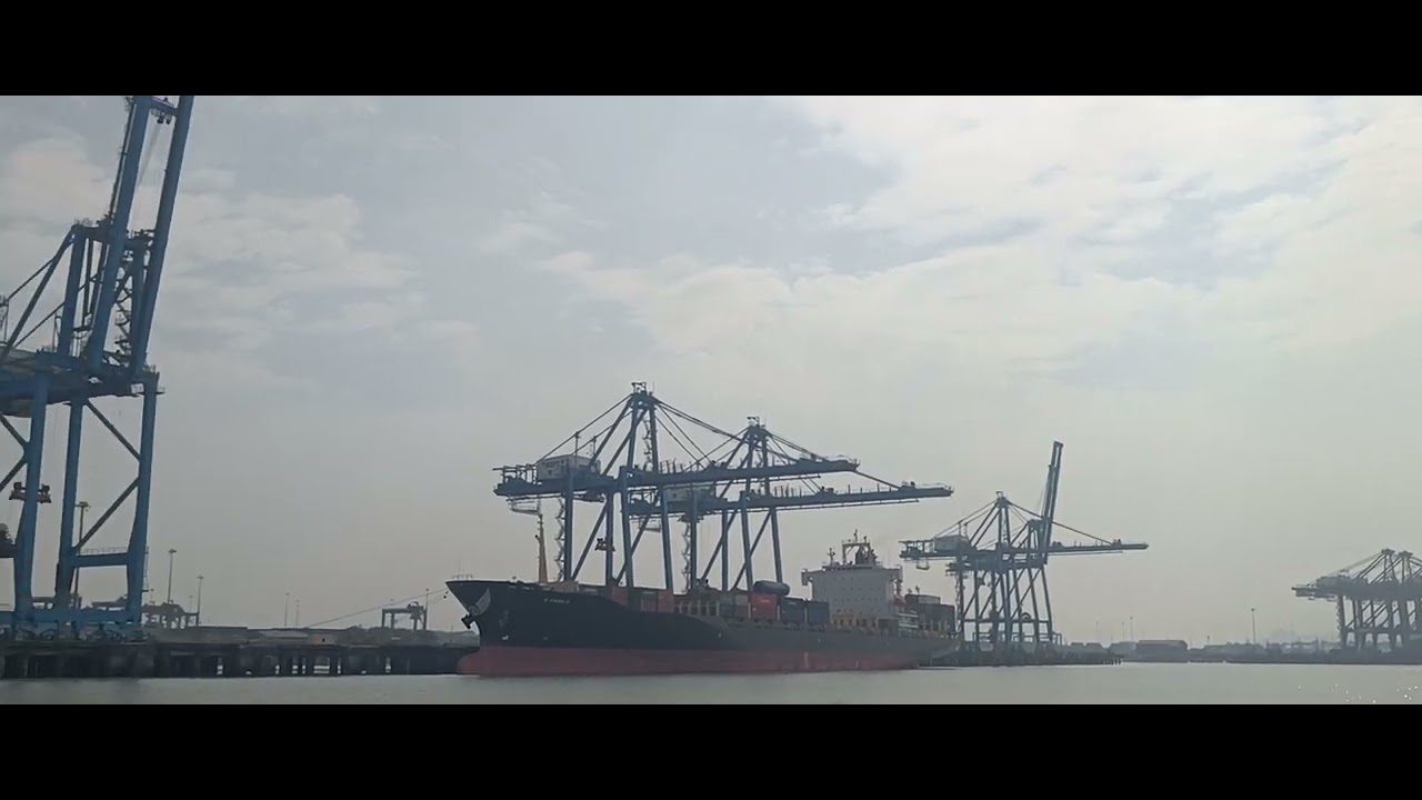 JNPT PORT MUMBAI container loding in ship 🚢🚢 - YouTube
