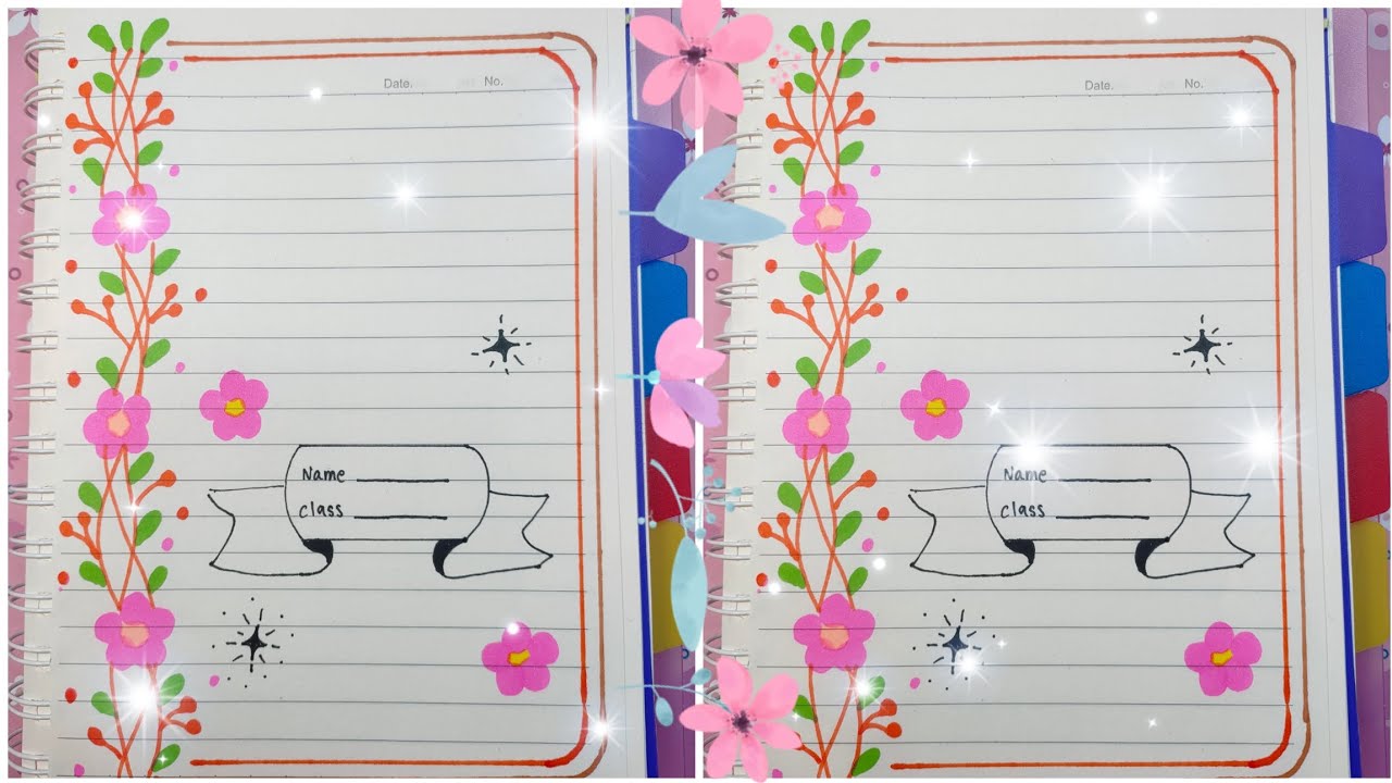 How to draw a beautiful note book // drawing ideas // notebook DIY ...