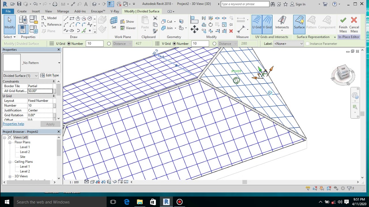 How to create 3d roof tiles in Revit lesson 2 - YouTube