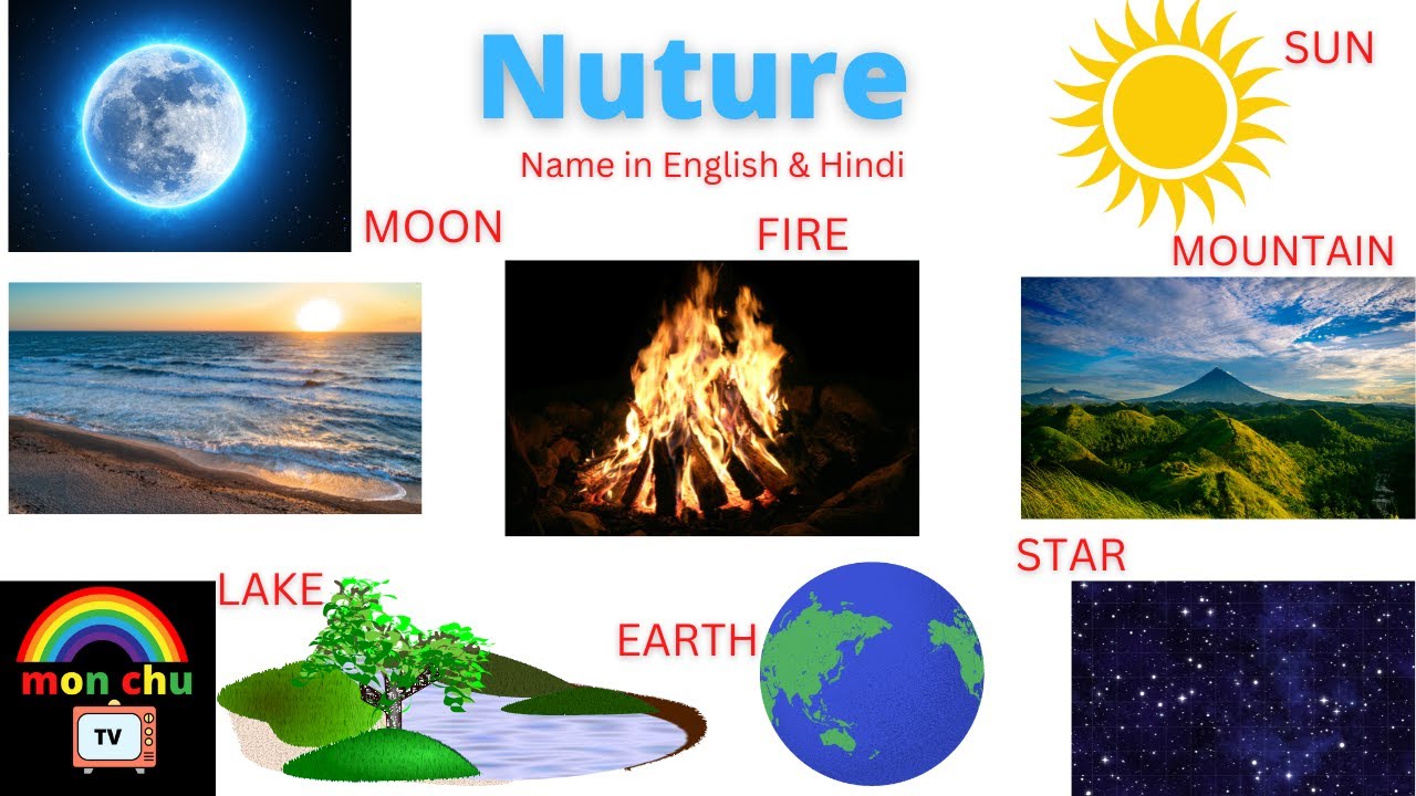 Nature name in english and hindi | Nature name for Kids | Natural ...