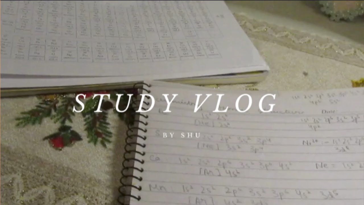 study vlog | a vlog by shu, aesthetic day in life - YouTube