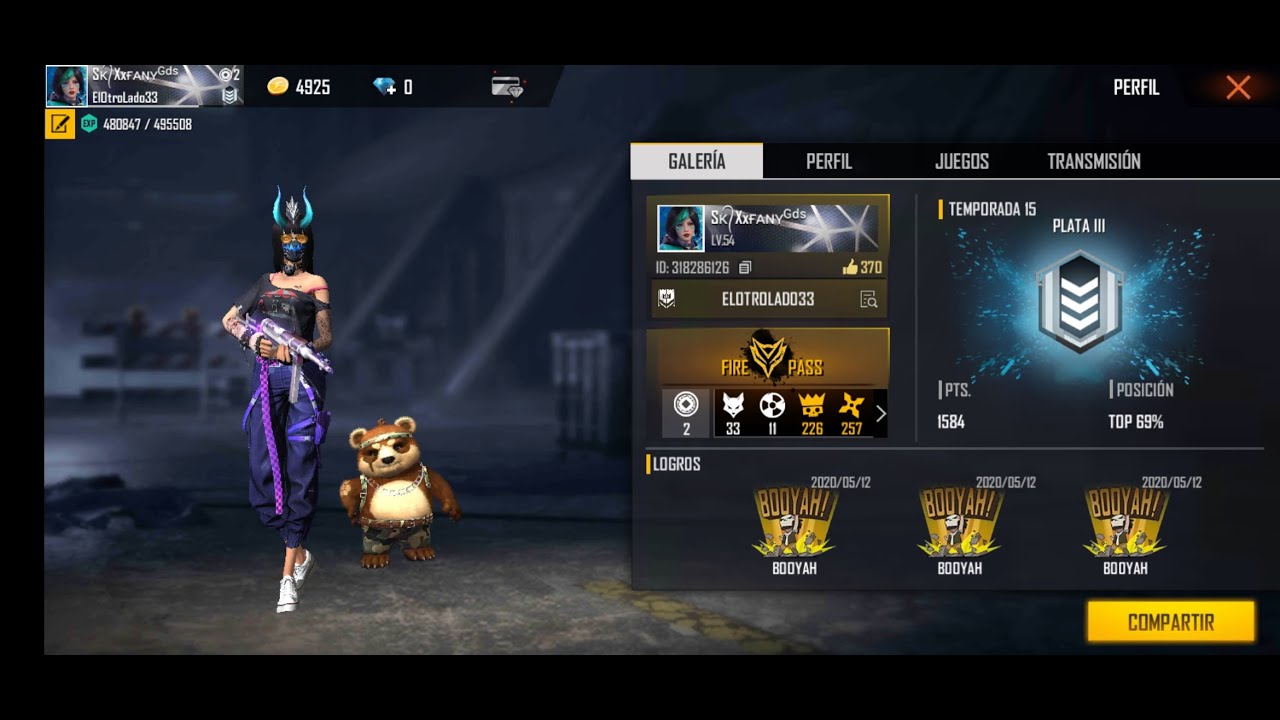 Chica jugando Free fire- mini Highlights - YouTube