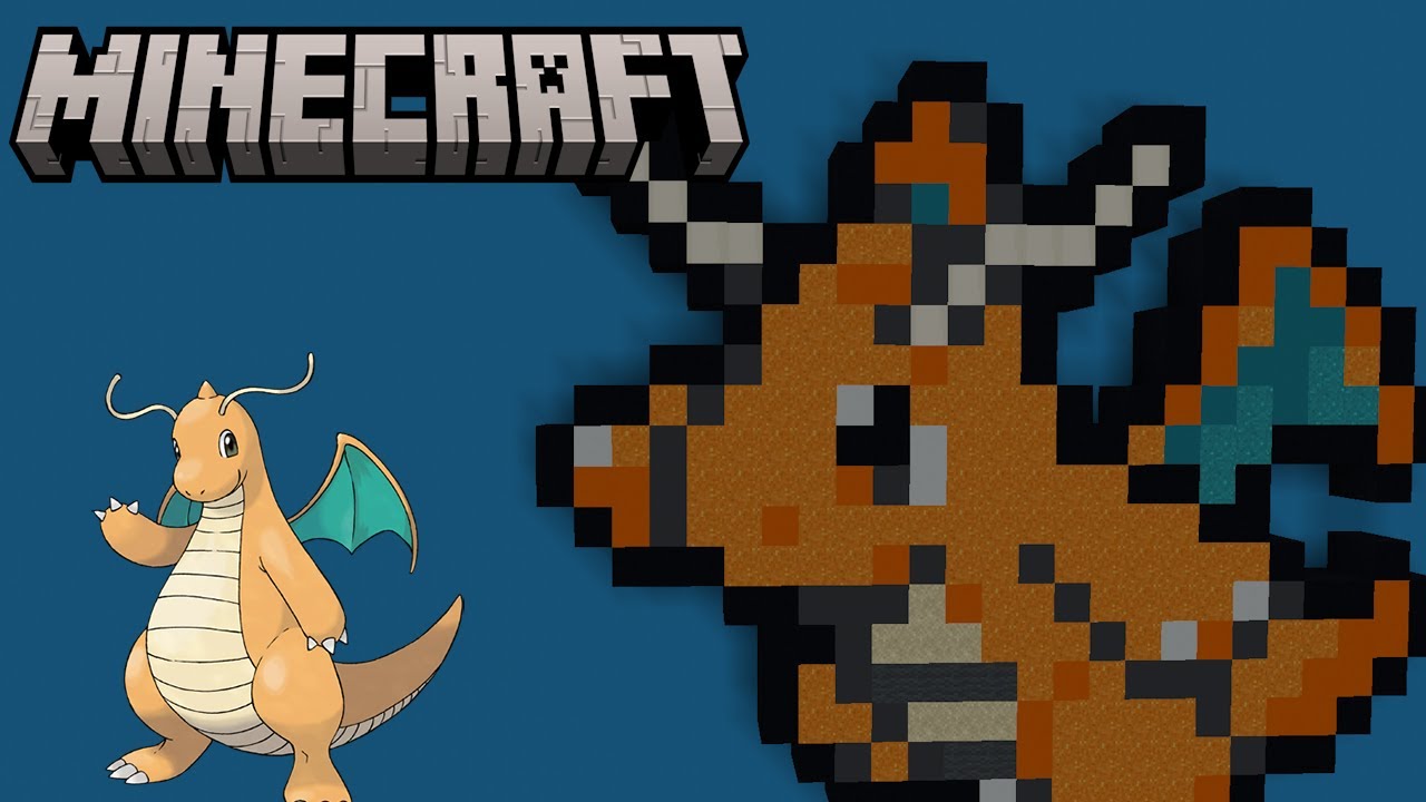 Minecraft Dragonite Pixel Art Tutorial - YouTube