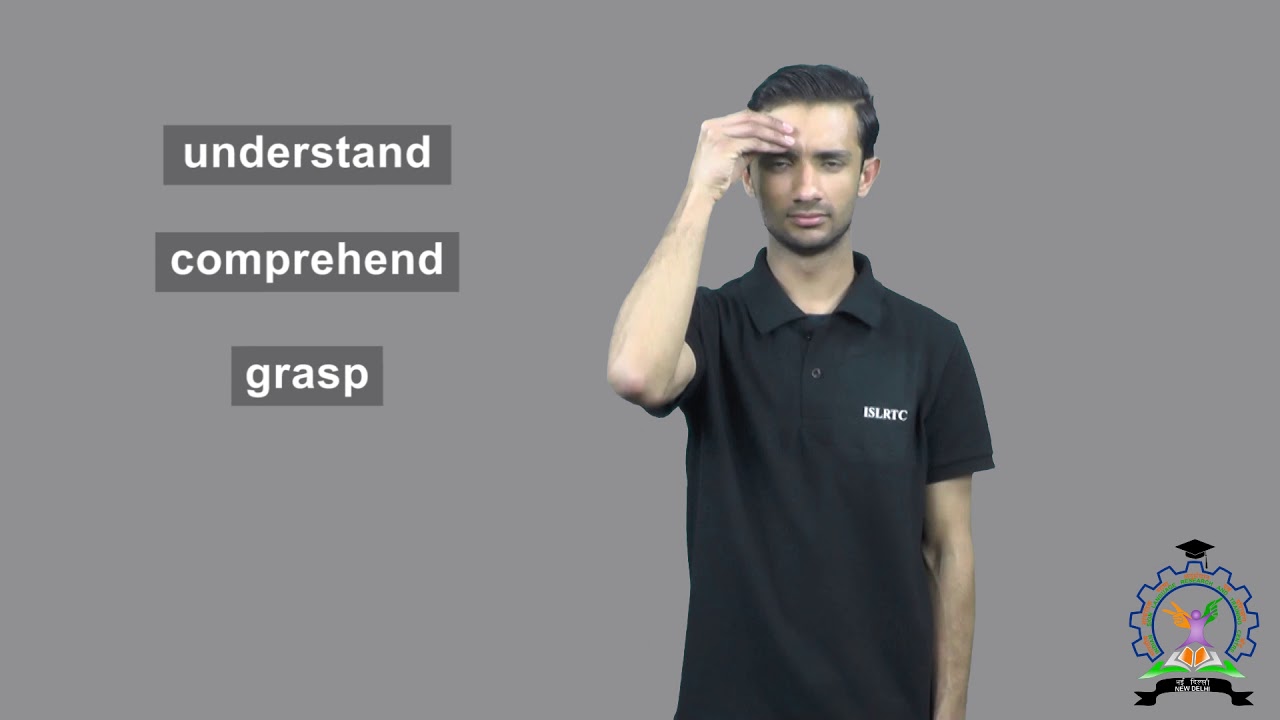 understand, comprehend, grasp (sign 2) - YouTube