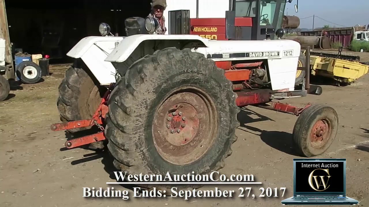 Case David Brown 1212 Farm Tractor For Sale At Auction! - YouTube