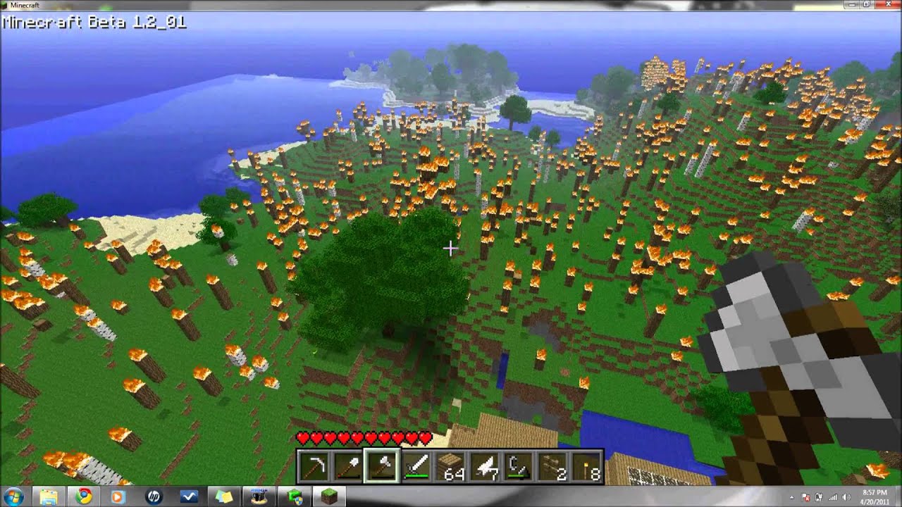 Greatest MineCraft Forest Fire of All Time!!!!!!!! - YouTube