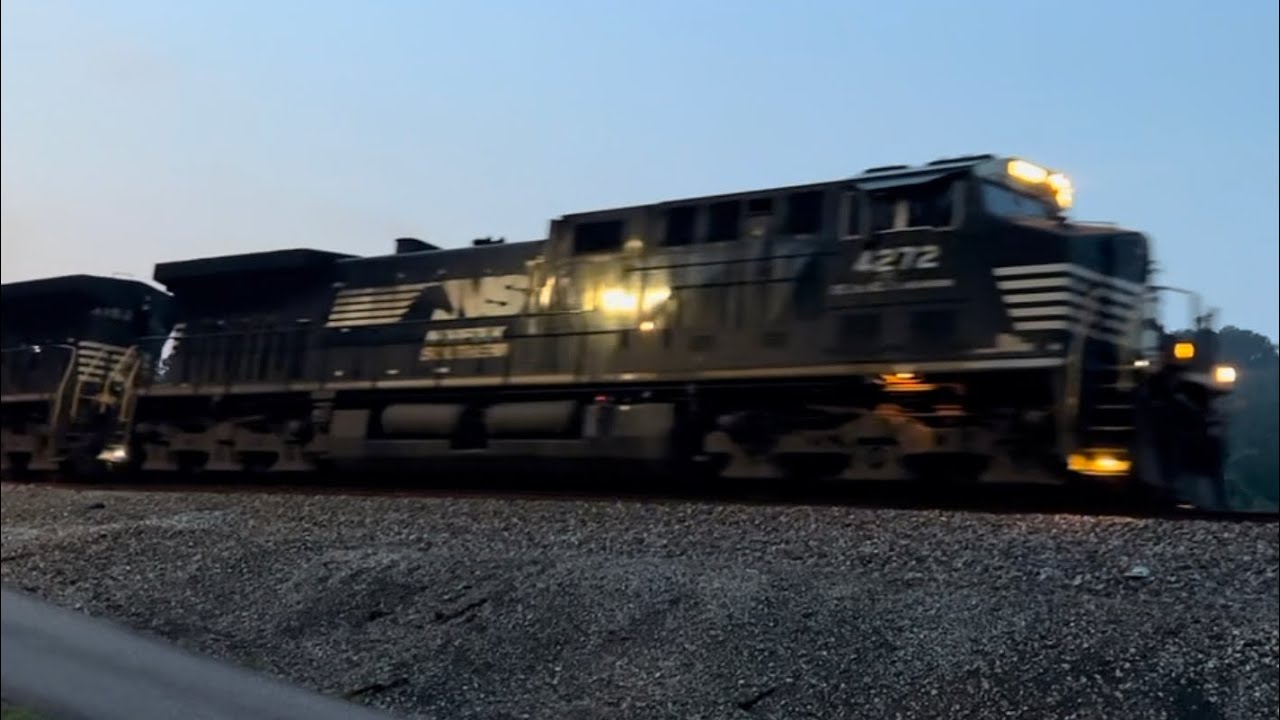 NS P60 east bound with new leader. - YouTube