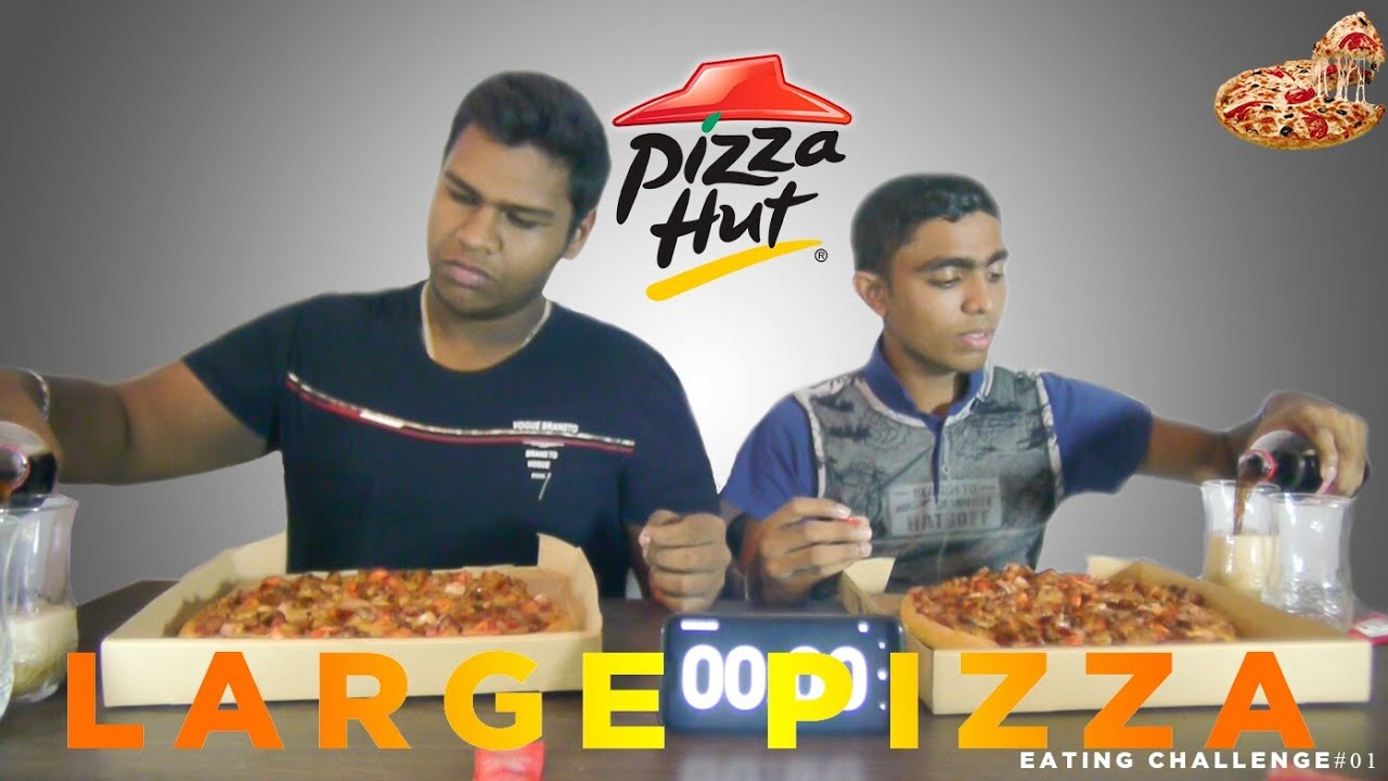 PIZZA HUT 2X LARGE PIZZA CHALLENGE - YouTube