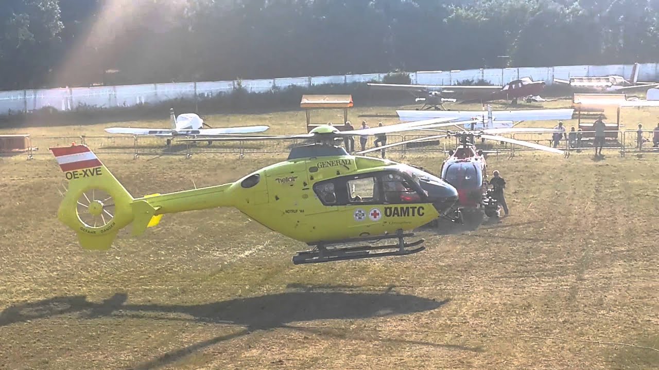 Eurocopter EC135 landing at Vrsar Airport (LDPV) - Red Bull Air Race ...