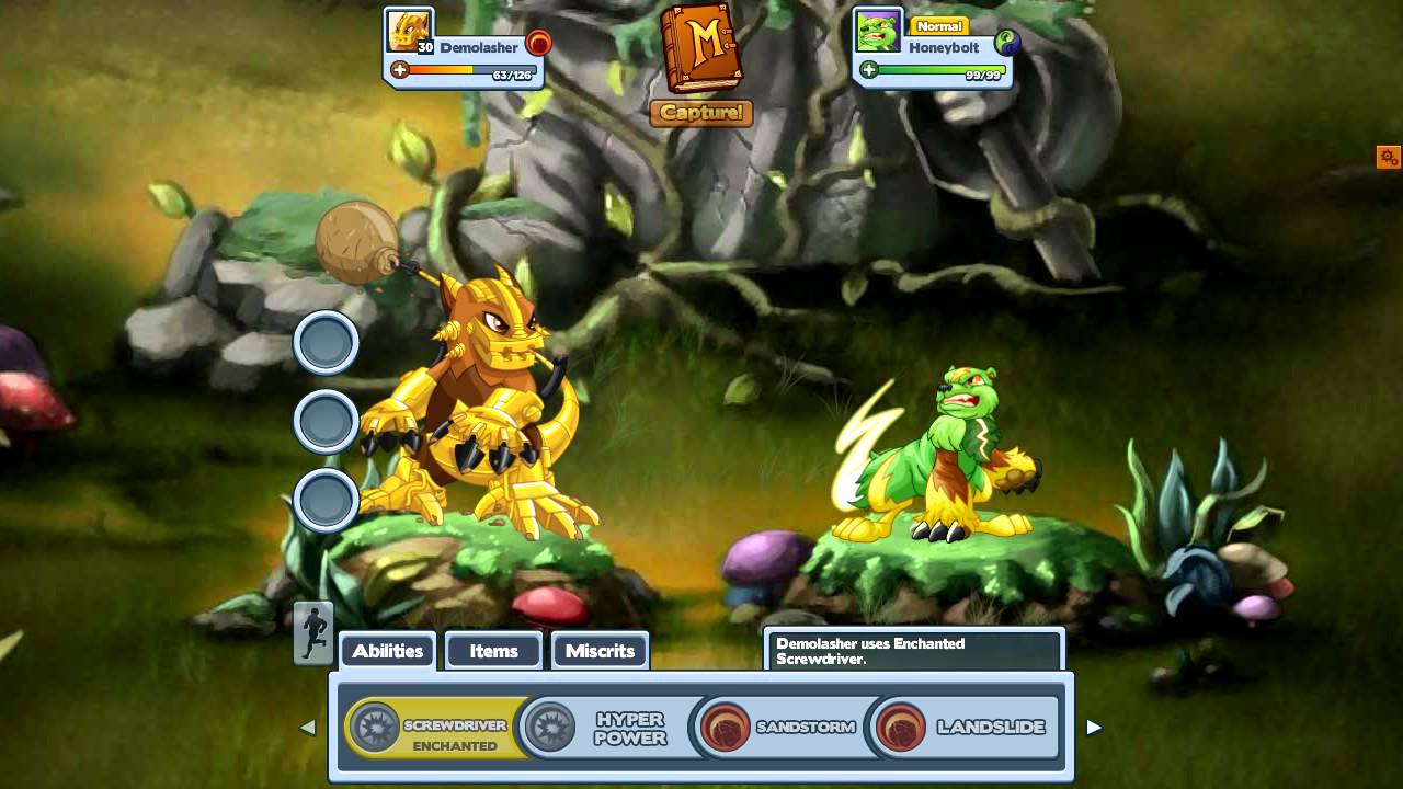 capturing honeybolt the new dual element miscrit in the jungle shores ...