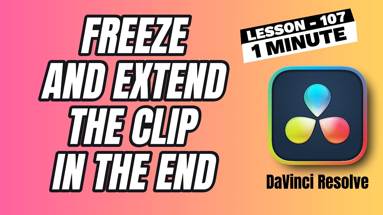 How to Extend a Shorter Clip at the End in DaVinci Resolve - Lesson 107 ...