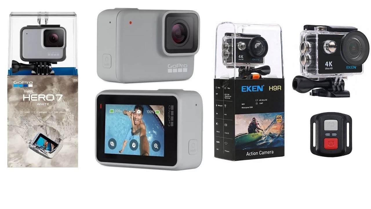 GoPro 7 White vs. Eken H9R- Kvalitet i stabilizacija slike. Quality and ...