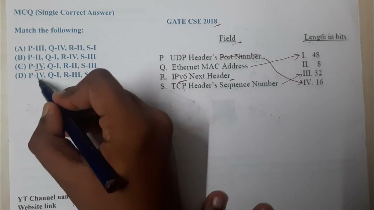 GATE CSE 2018 || Computer Networks || GATE Insights Version: CSE - YouTube