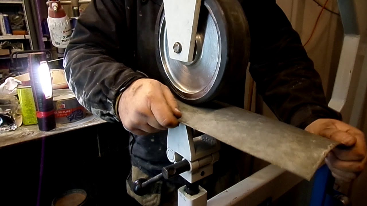 How to use an english wheel, (attempt 2, better) - YouTube