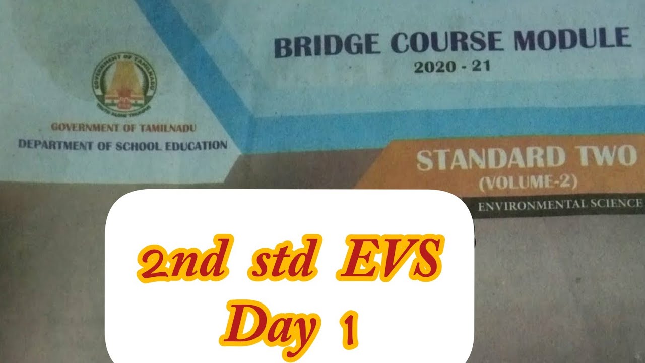 Bridge course module 2nd std EVS day 1 worksheet - YouTube