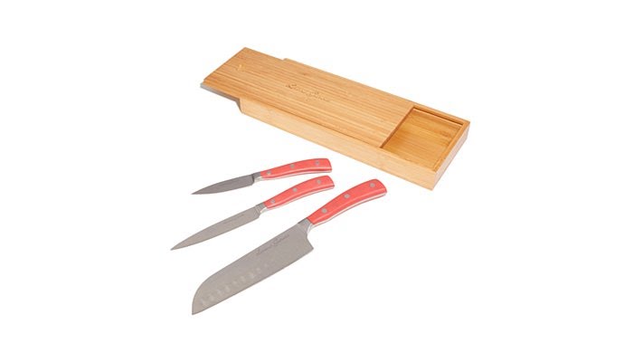 Lorena Garcia 3pc Forged Knife Set with Bamboo Box - YouTube