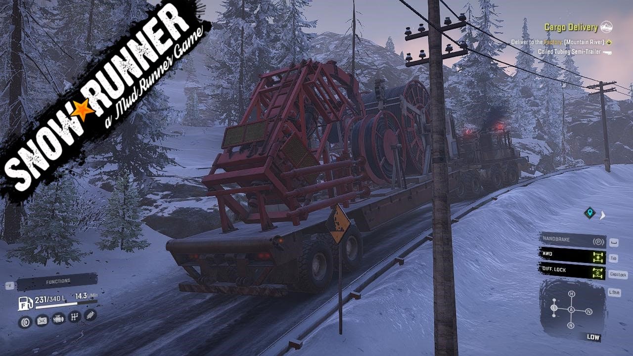 SnowRunner Contract Cargo Delivery Alaska Pedro Bay - Mountain River ...