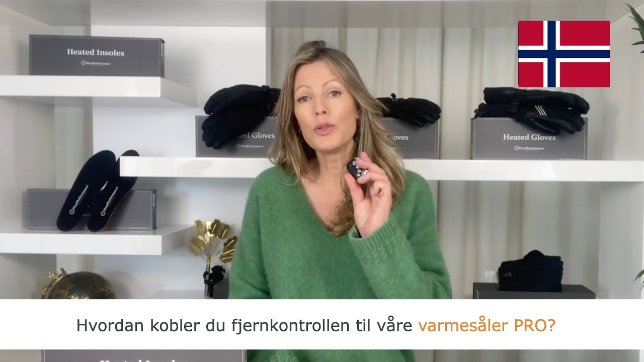 Slik kobler du fjernkontrollen sammen med våre oppvarmede såler PRO ...