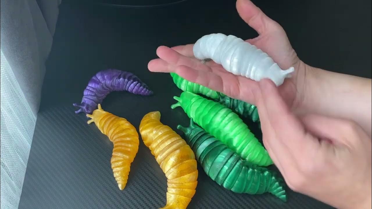 Подвижный слизняк Антистресс 3D - YouTube