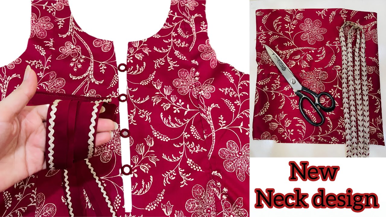 New Trendy Neck design with lace cutting and stitching | Galy ka design ...