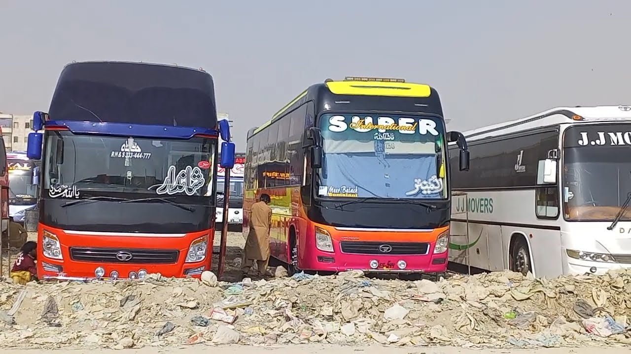 Bus terminal in Pakistan || Karachi Quetta Bus terminals || Coach Bus ...