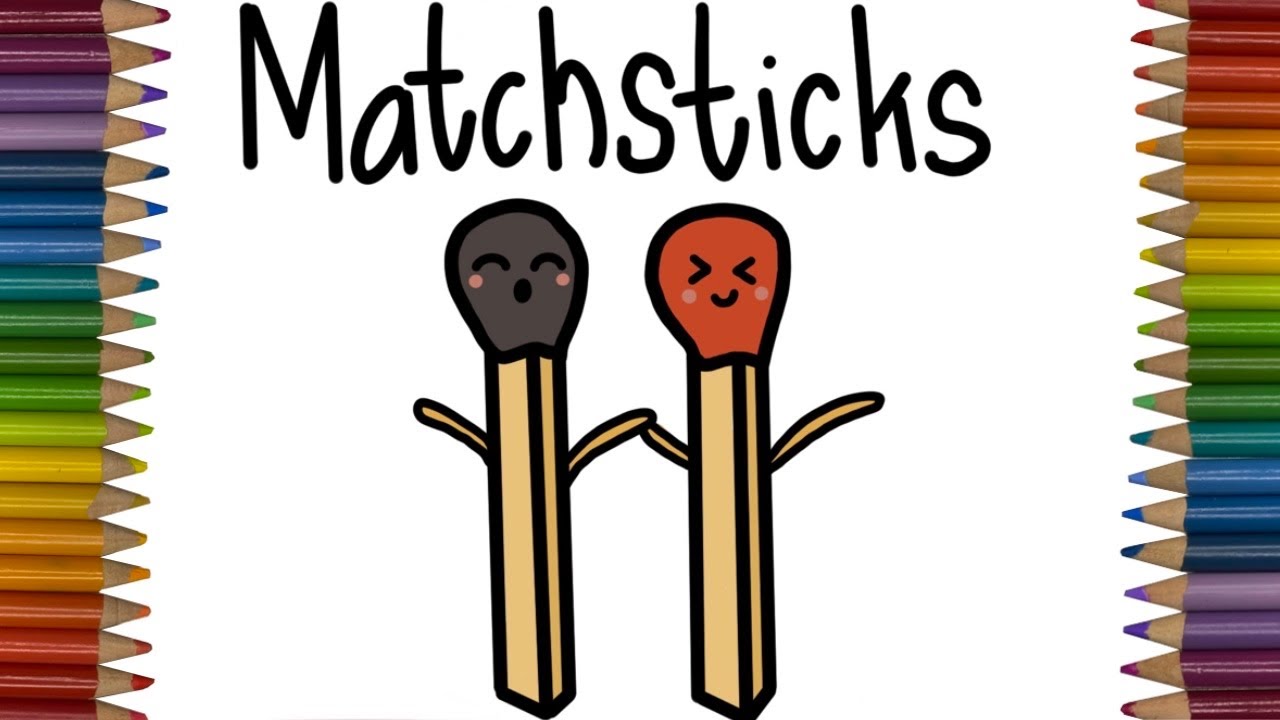How to Draw a Cute Matchsticks | Easy Drawing Tutorials for Kids by ...