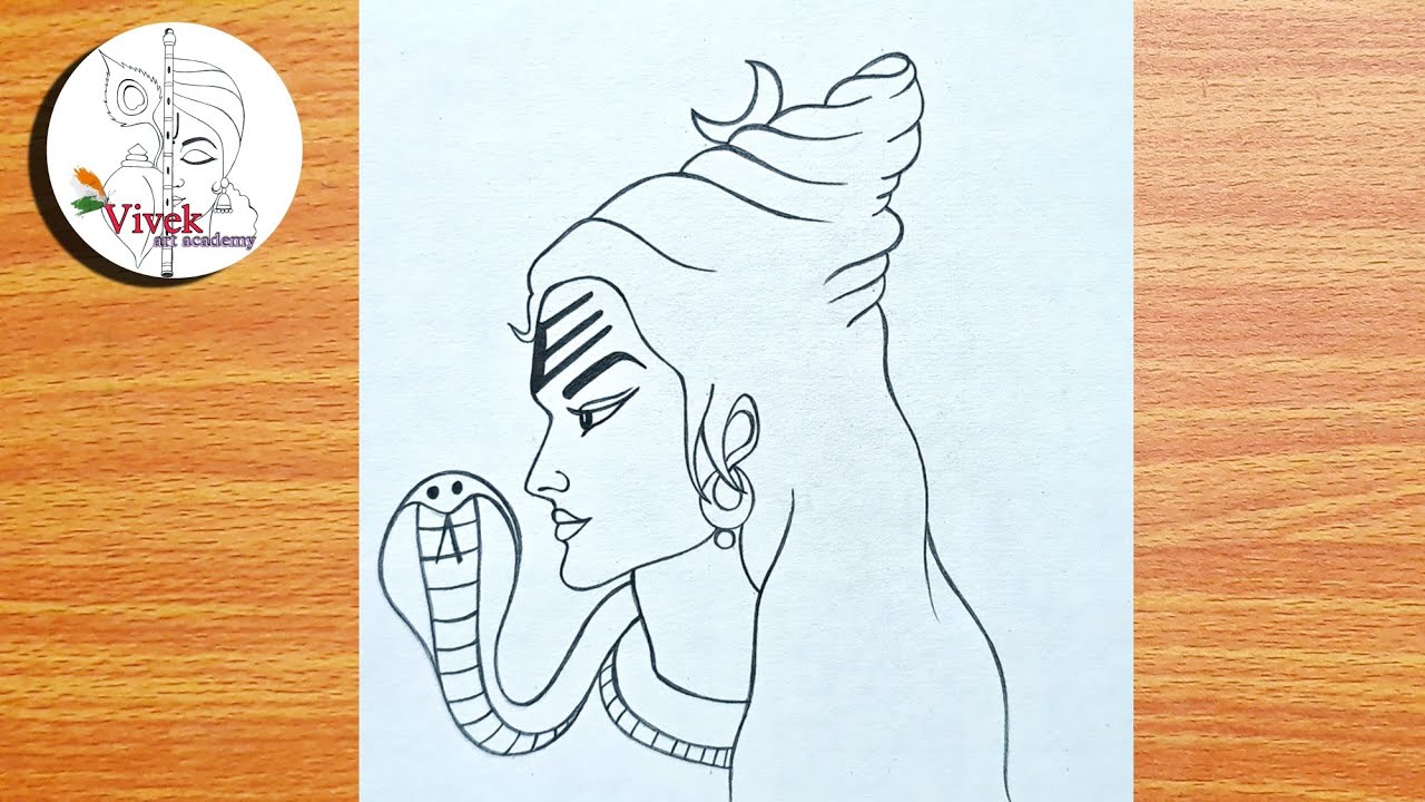Pencil drawing Lord Shiva easy, step by step Lord Shiva sketch, drawing ...
