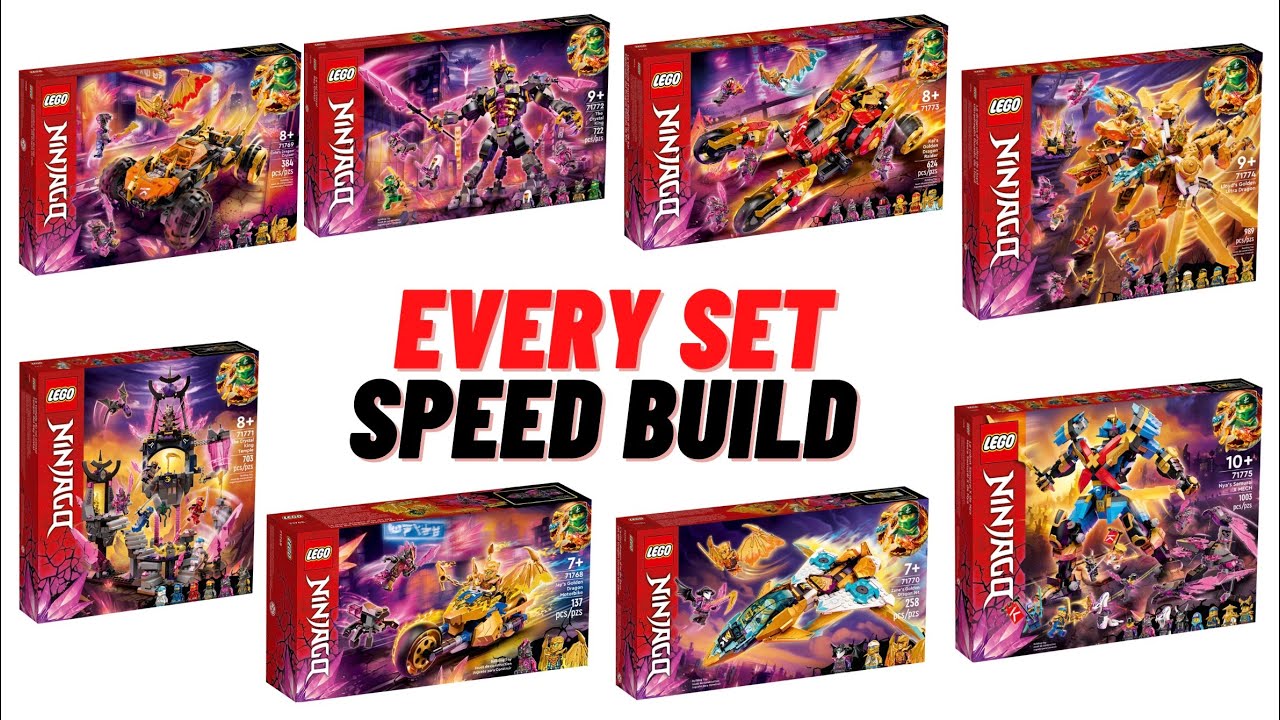Every LEGO Ninjago Crystalized 2022 Set Stop Motion Speed Build - YouTube