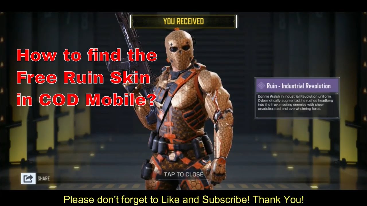 How to find the free Ruin Skin in COD Mobile? - YouTube