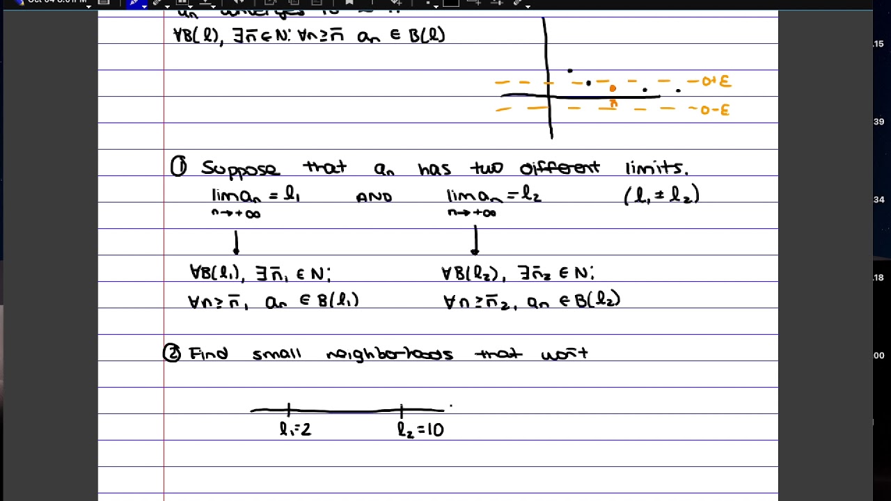 Proof 8 Uniqueness Of The Limit Theorem Youtube