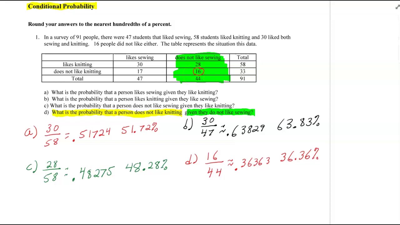 Conditional Probability Statistics - YouTube