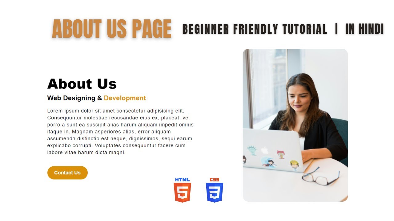 Responsive About Us Page Using Html And Css About Us Page Design In Html Css Webcoding25 9931