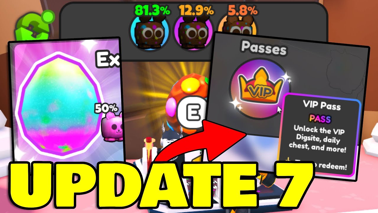 GAMEPASS GIFTING, 2 NEW AREAS, EXCLUSIVE EGGS - Update 7! | Pet Mine ...