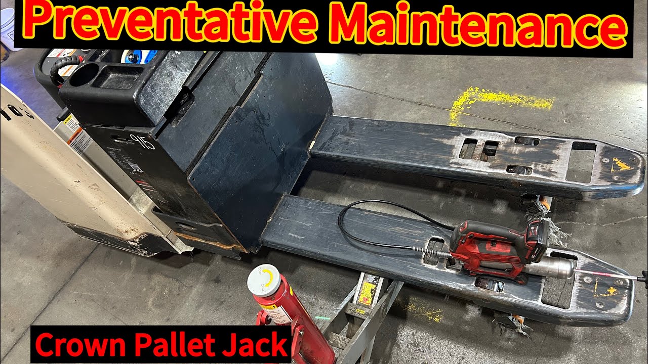 Preventative Maintenance on a Crown 4500 series PR (pallet jack) - YouTube