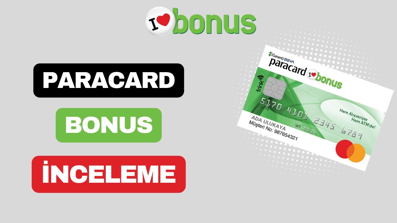 Garanti Paracard Bonus Banka Kartı İnceleme - YouTube