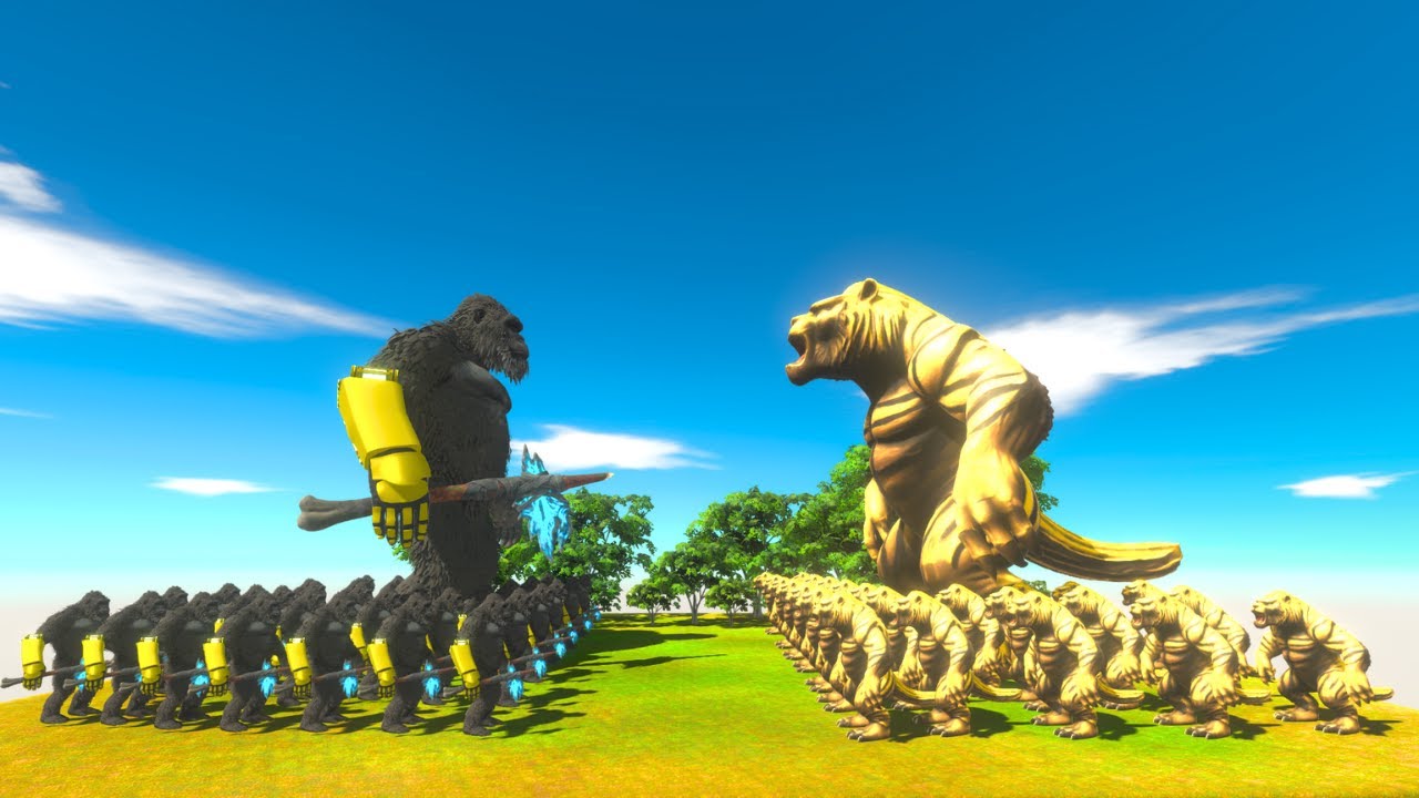 Growing Kong vs Growing Mutant Tiger - ARBS - YouTube