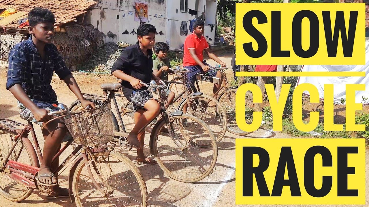 New Year 'Slow Cycle Race' in our Village - YouTube
