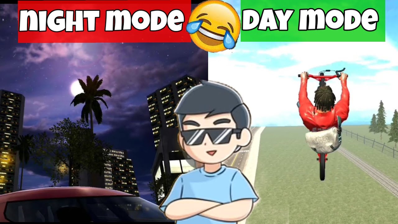 night mode and day mode 😅 in Indian bikes driving #vrial - YouTube