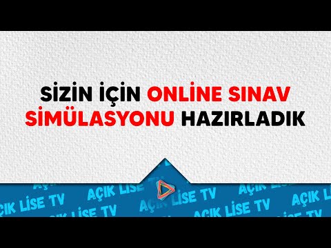 İşte Açık Lise ONLİNE SINAV Ara Yüzü Ekranı
