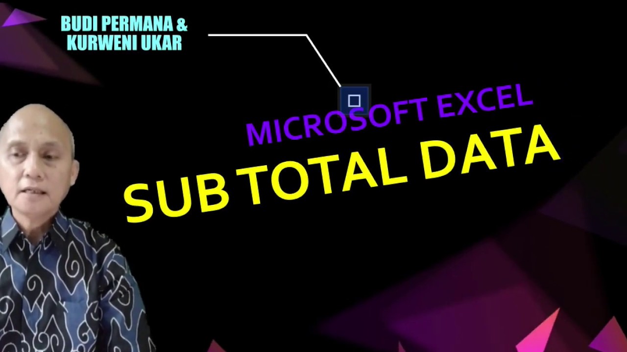 Microsoft Excel - Sub Total Data #2 - YouTube